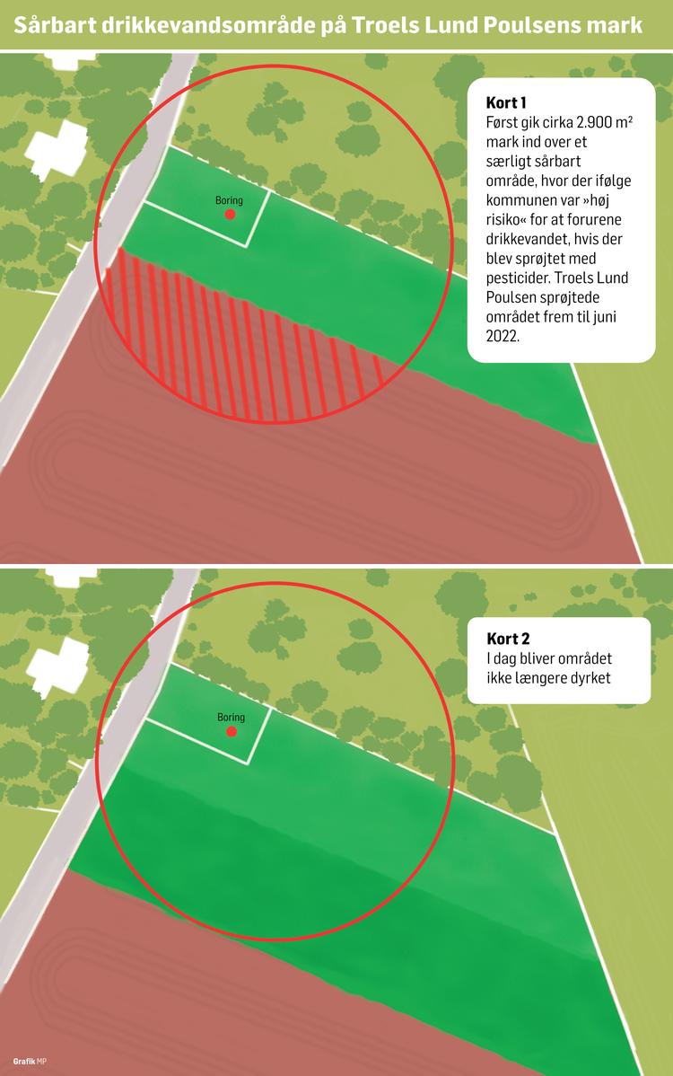 Venstre's party leader sprayed pesticides in an area where the risk of ...